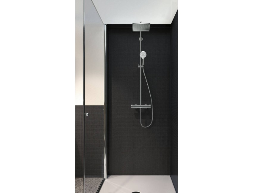 Adjustable shower column with chrome mixer - Paffoni Master - Abitare