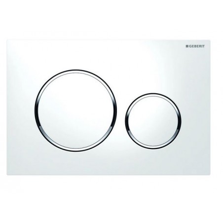 Plaque de commande biquotidienne blanche - Geberit Sigma20 - Abitare