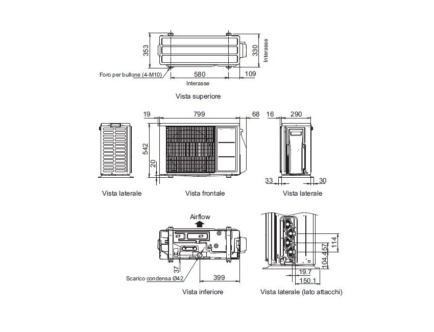 KMCC dual split air conditioner 9000 + 12000 Btu - Fujitsu - Abitare