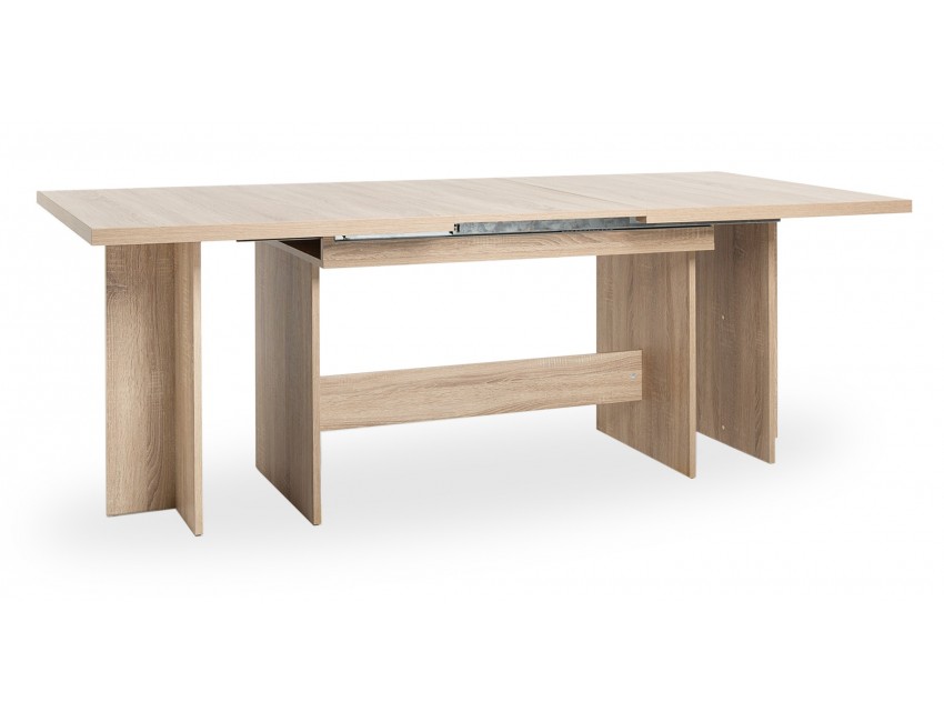 Mesa de salón extensible 160 x 90 cm roble claro - Cattolica - Abitare