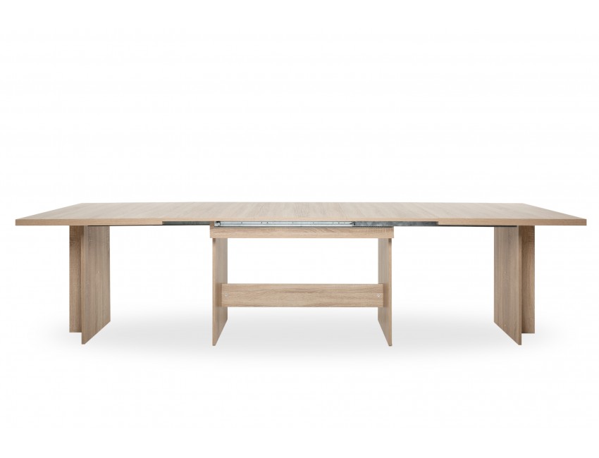 Mesa de salón extensible 160 x 90 cm roble claro - Cattolica - Abitare