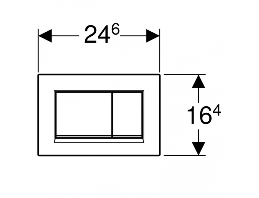 Push button flush control plate - Geberit Sigma 30 - Abitare