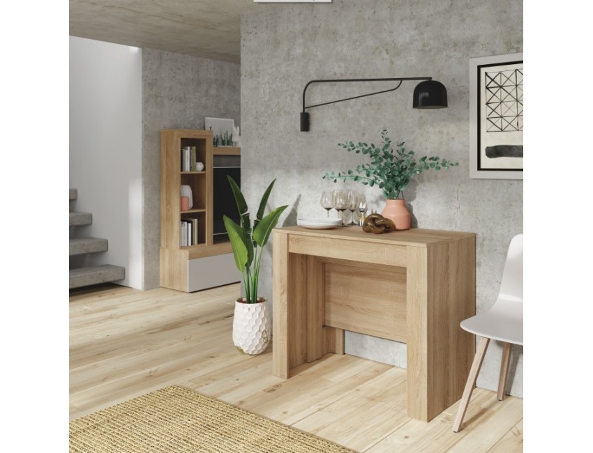 Table multifonction extensible de 51 à 237 cm chêne canadien - Ben ...