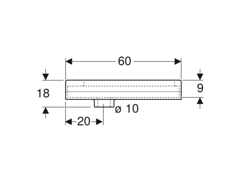 Squat toilet with rinsing glossy white - Geberit Publica - Abitare